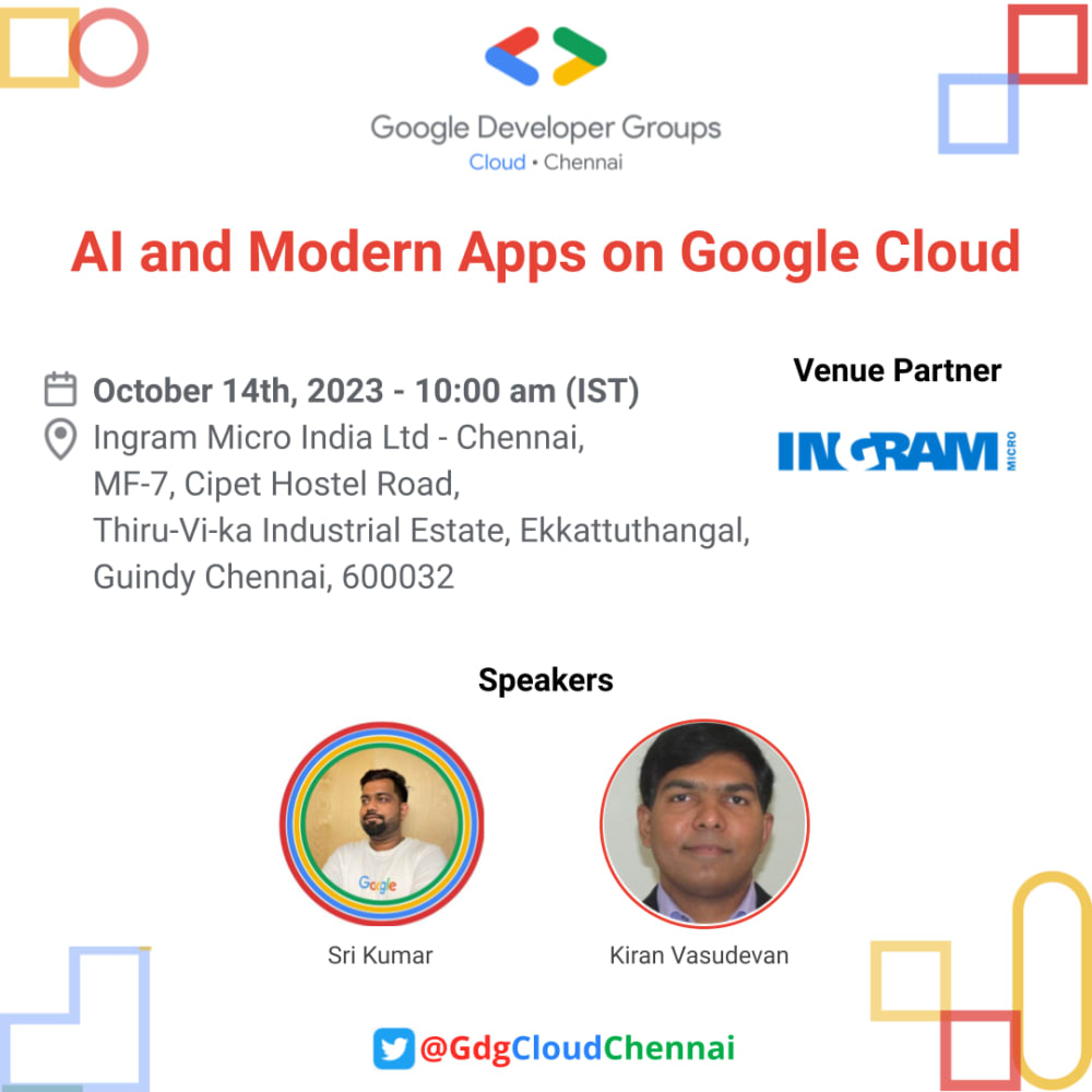 Google Developer Groups GDG Cloud Chennai